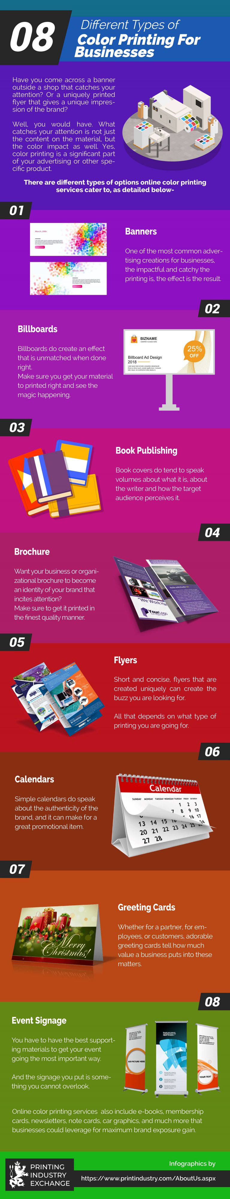 Infographic: 8 Different Types of Color Printing For Businesses
